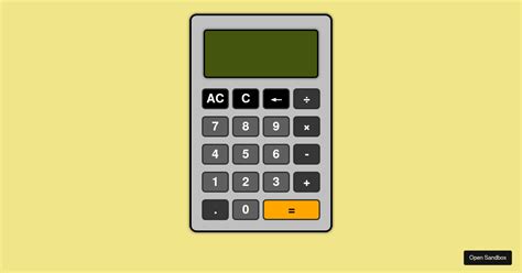 Calculator Html Css Codesandbox