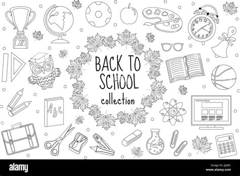 Ausmalbild Schulmaterial