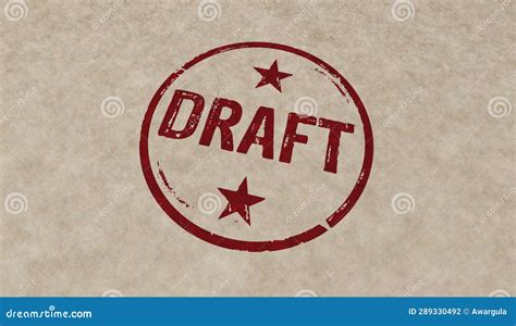 Draft Project Stamp And Stamping Stock Illustration Illustration Of