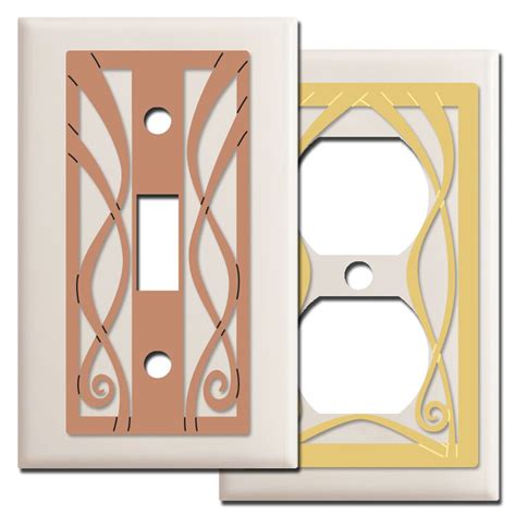 Ribbons Decorative Wall Switch Plates In Stainless Steel