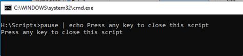 Windows Change Output Of Pause Command In Batch Script Stack Overflow
