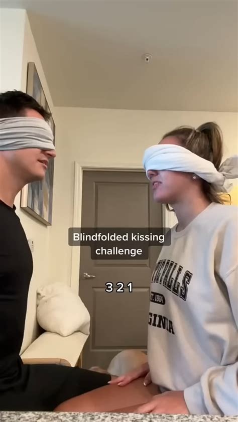 Blindfolded Kissing Challenge Couple Prank Funnyvideo Sexygirl