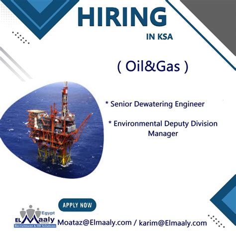 We Are Hiring For Oil And Gas Company Location Elkhobar Dammam Ksa Senior Dewatering