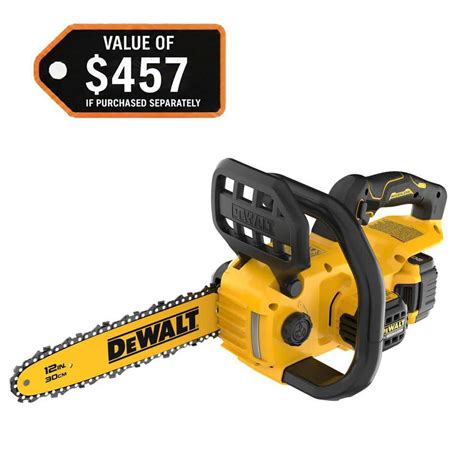 Dewalt 20v Max 12in Cordless Battery Powered Chainsaw Kit With 1 5