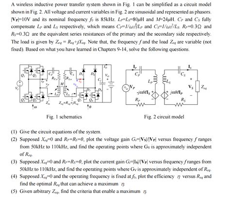 Solved A Wireless Inductive Power Transfer System Shown In