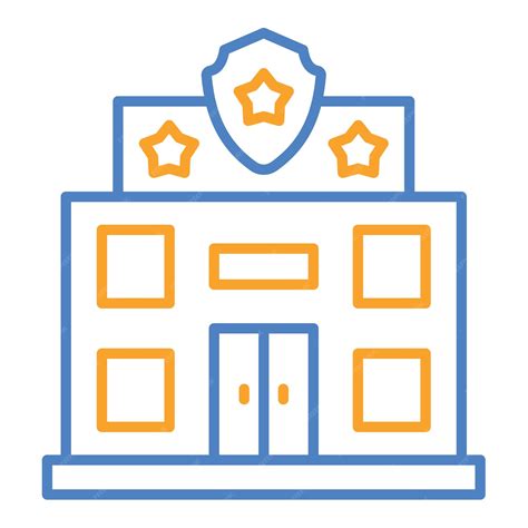 경찰서 아이콘 프리미엄 벡터