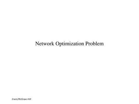 PPT Network Optimization Problem PowerPoint Presentation Free Download ID