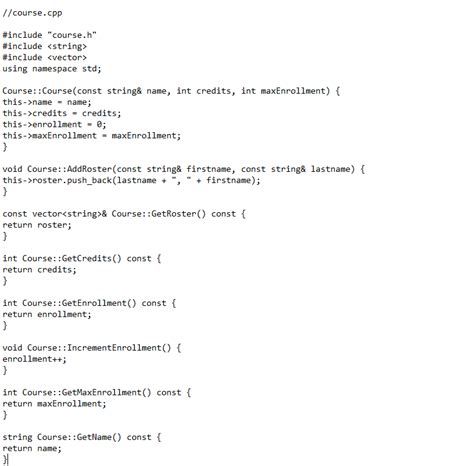 Solved PLEASE DO NOT USE STUCTS PLEASE USE THE H AND Cpp Chegg Com