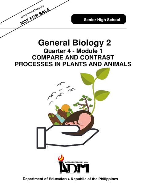 Generalbiology2 Q4 M1 Compare And Contrast Processes In Plants