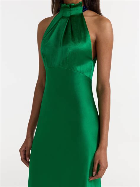Michelle Dress Emerald Green Saloni