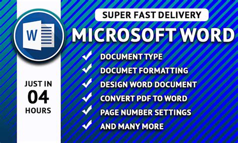 Create Edit Format Design And Type Microsoft Word Documents By