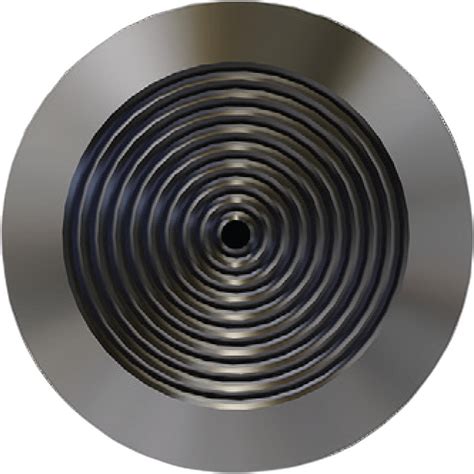 Stainless Steel Tactile Warning Stud Concentric Rings Pattern On Top And Pvd Coated Colour At