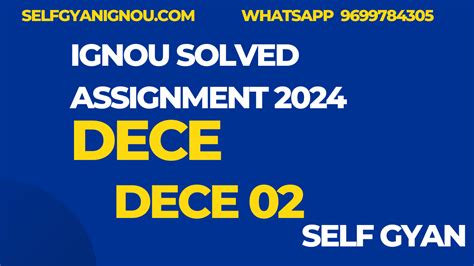 DECE 02 Diploma Ignou Assignment 2024