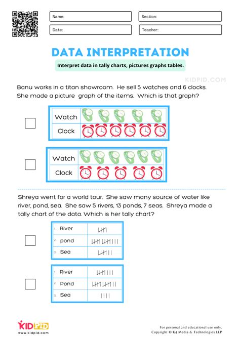 Interpreting Graphs Worksheet First Grade