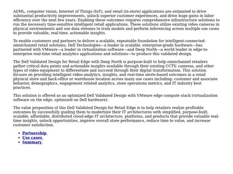 Introduction Dell Validated Design For Retail Edge With Deep North Design Guide Dell