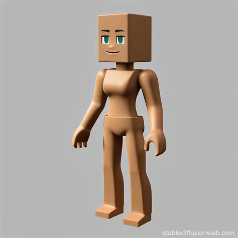 Roblox Female Model In T Pose Stable Diffusion Online
