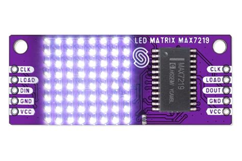 max7219 board 8x8 led matrix purple