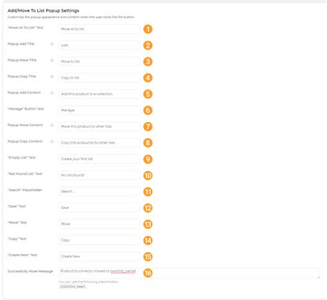Multi List Add Move To List Popup Settings MoreConvert
