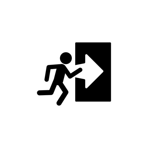 Exit Sign Vector Icon Illustration 23276229 Vector Art At Vecteezy