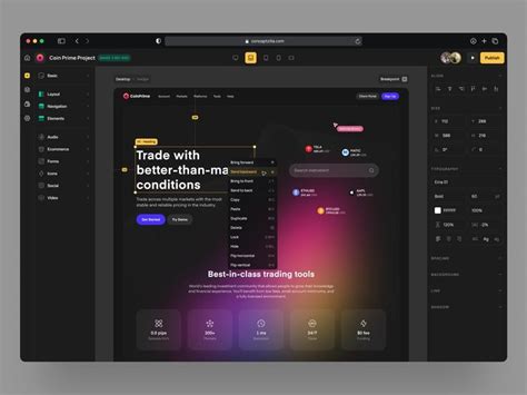 No Code Constructor Design Concept Web Layout Design Dashboard