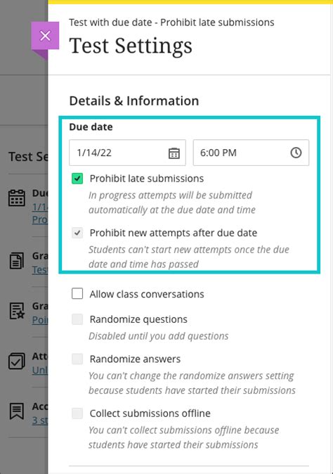 Prohibit Late Submissions And New Attempts After Due Date 3900320