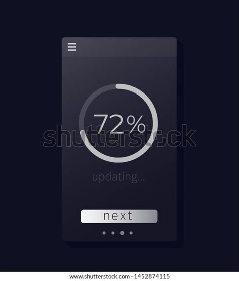 Progress Screen Updating Mobile Interface Vector 스톡 벡터 로열티 프리 Shutterstock