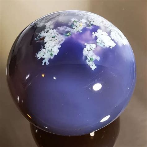 Natural Purple Moss Agate Ball Amazing Hand Polished Moss Etsy Moss