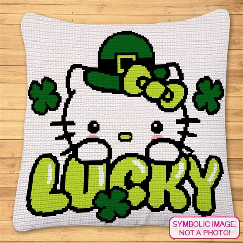 Hello Kitty Crochet Pattern St Patricks Day Tapestry Crochet Patt