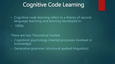 Cognitive Code Learning Pptx