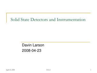 PPT Solid State Detectors PowerPoint Presentation Free Download ID
