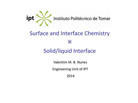 Ppt Surface And Interface Chemistry Solid Liquid Interface Powerpoint