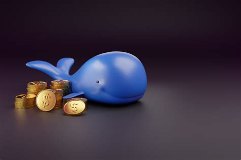 복사 공간이 있는 달러 동전을 가진 만화 고래 3d 일러스트레이션입니다 3차원 형태에 대한 스톡 사진 및 기타 이미지 3차원 형태 가격 경제 Istock