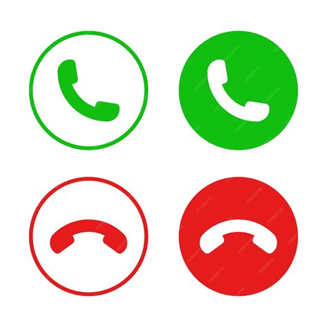Premium Vector Vector Phone Call Icon Set Answer And Decline Call