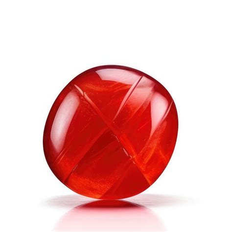 Premium Photo A Red Glass Object With A Red Circle On It