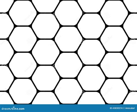 Design Seamless Monochrome Hexagon Pattern Stock Vector Illustration