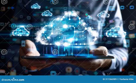 Cloud Computing And Network Connectivity Concept Generative Ai Stock