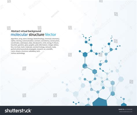 Abstract Virtual Background Molecular Structure Particles Stock Vector