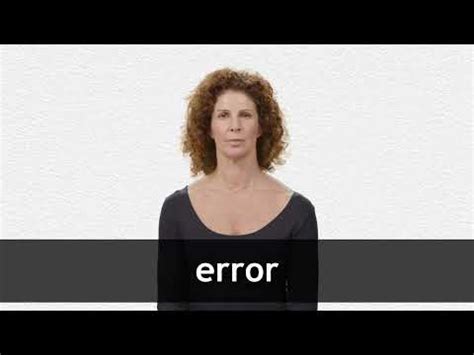 ERROR Definition And Meaning Collins English Dictionary