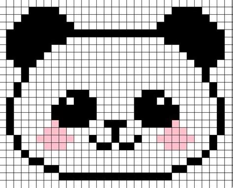 Panda Pixel Art Grid