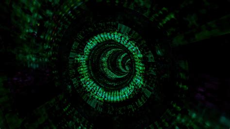 Futuristic Vortex Tunnel Of Streaming Data And Video Flux Loop