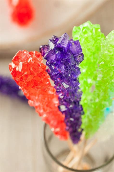 Sweet Sugary Multi Colored Rock Candy Stock Image Image Of Confectionary Green 57959855