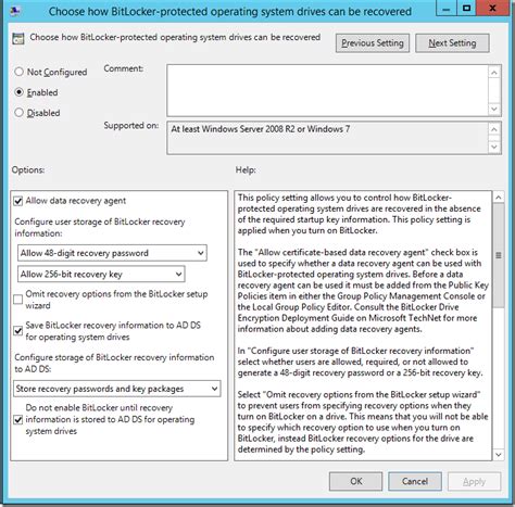 Windows 10 And Windows Server 2016 Admx Templates And Bitlocker Deployment Research