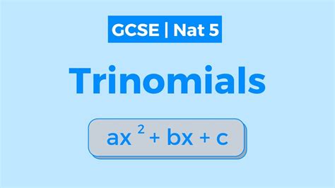 Factorising Trinomials Part 1 Gcse Maths Nat 5 Maths Youtube