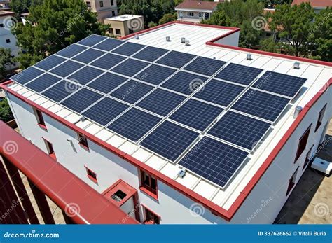 Rooftop Solar Arrays Generating Clean Energy Generative Ai Stock Illustration Illustration Of