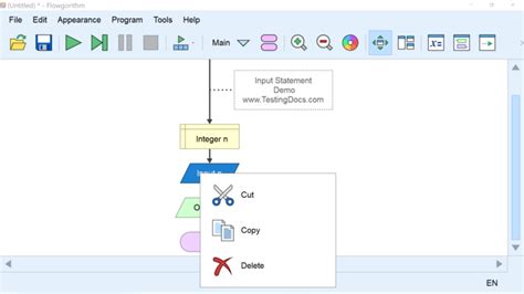 flowgorithm edit options testingdocs