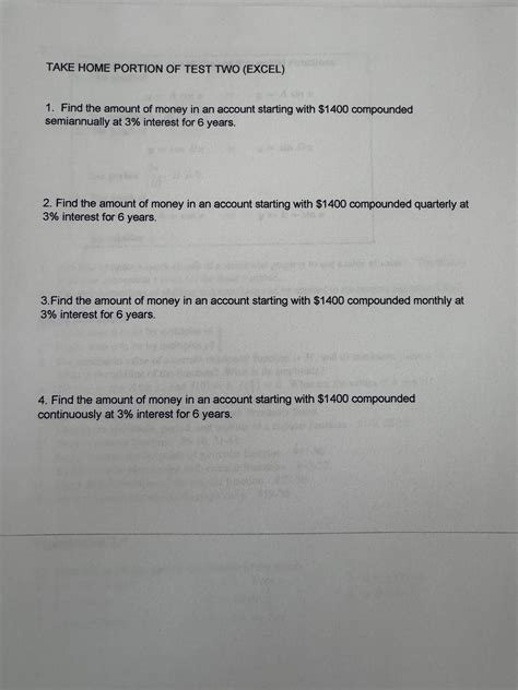 Solved Use Excel For An Answer On All Questions Excelfind