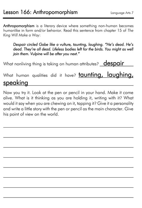 La 7 Answers Lesson 166 Easy Peasy All In One Homeschool