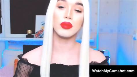 Teasing Naked Jerking Dominant Shemale