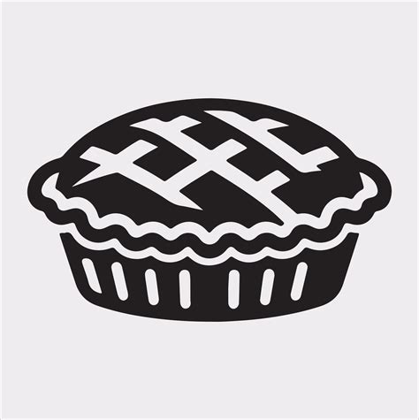 Pie Icon Silhouette On White Background 47818309 Vector Art At Vecteezy