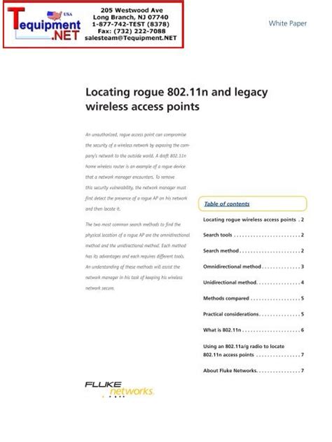 Locating Rogue 80211n And Legacy Wireless Access Points
